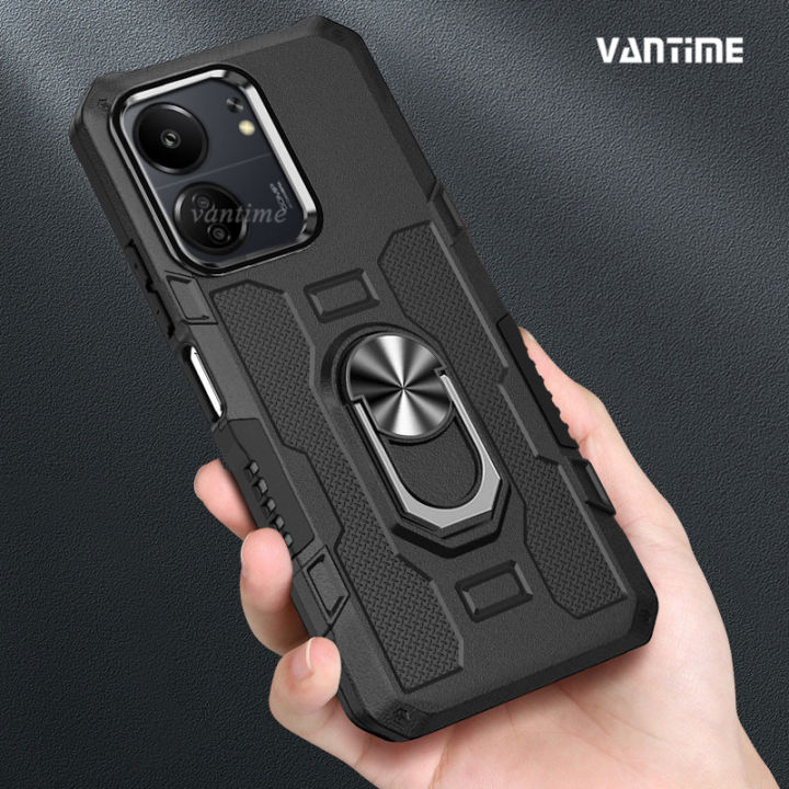 Vantime for Xiaomi Redmi 13C / POCO C65 Armor Case Hybrid ShockProof Dual layer with Ring Stand ...