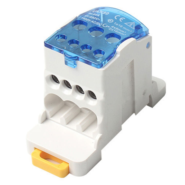 Electrical Distribution Power Junction Box Color Blue Blocks 1 Input ...