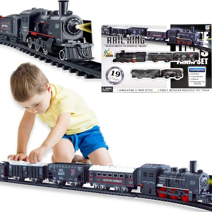 Rail King Intelligent Classical Train Set with Tracks (19 Pcs ...