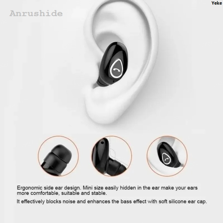 Yeke2025 5.0 HiFi Music Gaming Headset with Mic Mini Invisible ...