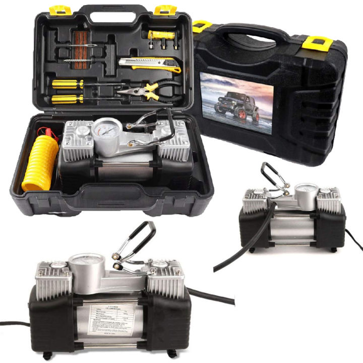 Air Compressor for Car Wheels, 2 Cylinder Golden Camel Dc 12 V 001 ...