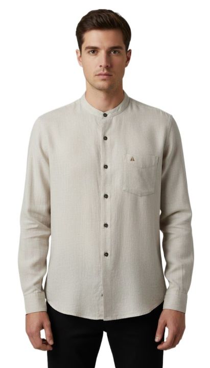 Anationz – 100% Hemp Chinese Collar Shirt – Natural | Daraz.lk