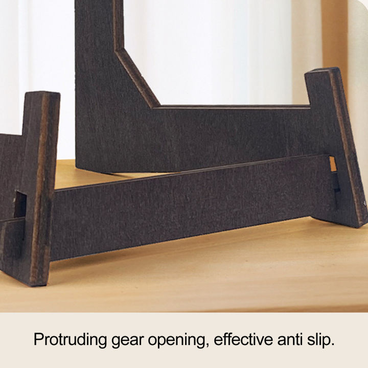 Desktop Display Stand Rustic Wooden Plate Stand for Home Decor Vintage ...