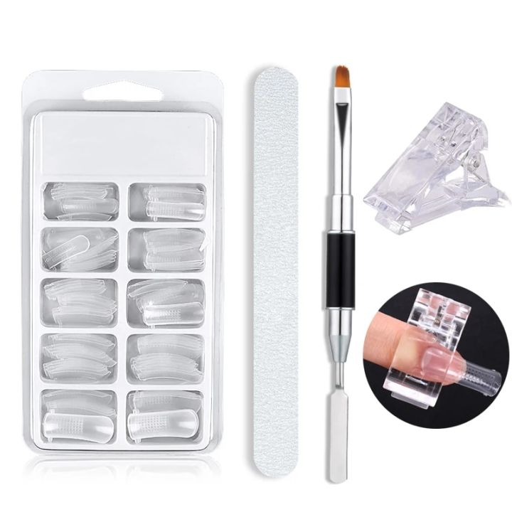 Poly Nail Gel Kit Tools For Extension Set Quick Builder Included Dual ...