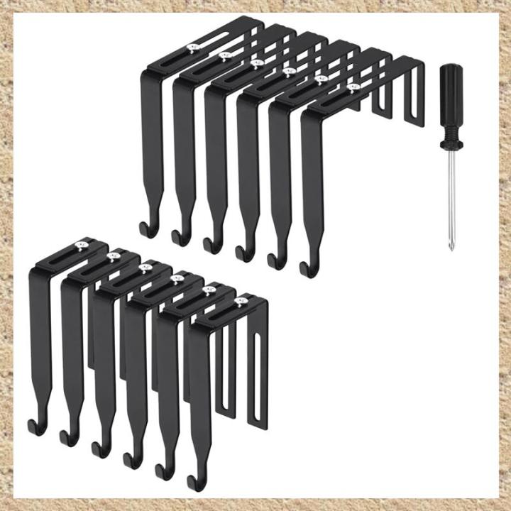 1 Set Partition Hanger Set Metal Black Cubicle Hooks Door Mirror Hanger ...