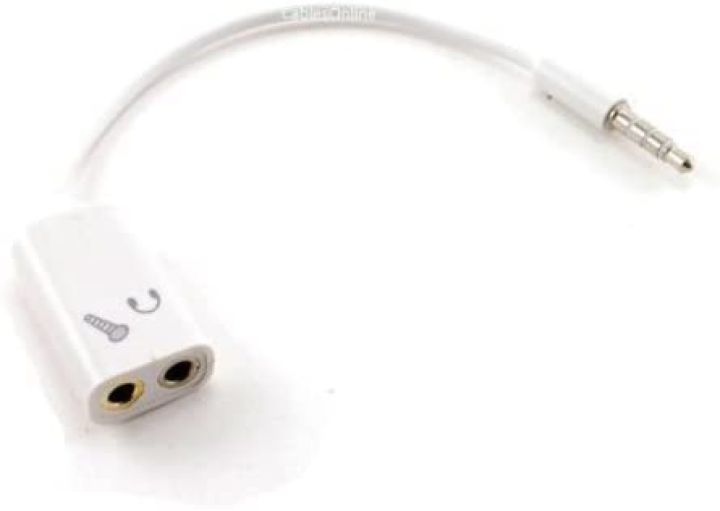 3.5mm Stereo TRRS 4-Pole Plug to Mic & Headset Jack Audio Adapter ...