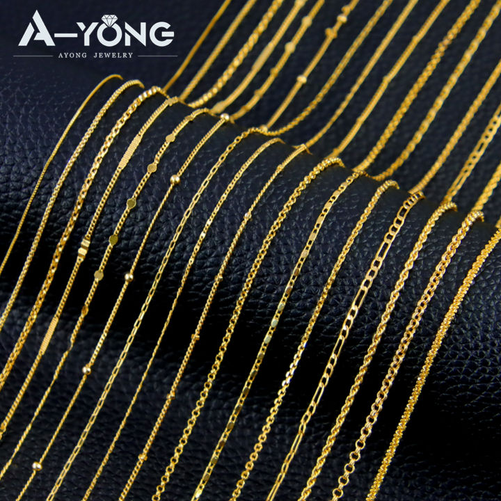 Arab Gold Color Long Chains 18k Copper Gold Plated Waterproof Simple No ...