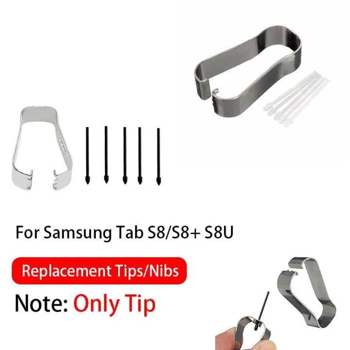 5Pcs Touch Stylus Tips Replacement Nibs With Metal Clip For Samsung ...