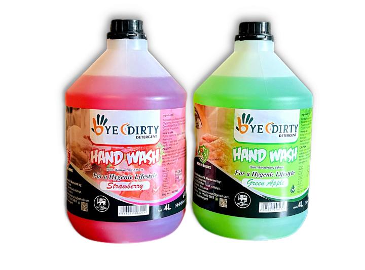 Bye Dirty Detergent Hand Wash Strawberry , Green Apple 4L | Daraz.lk