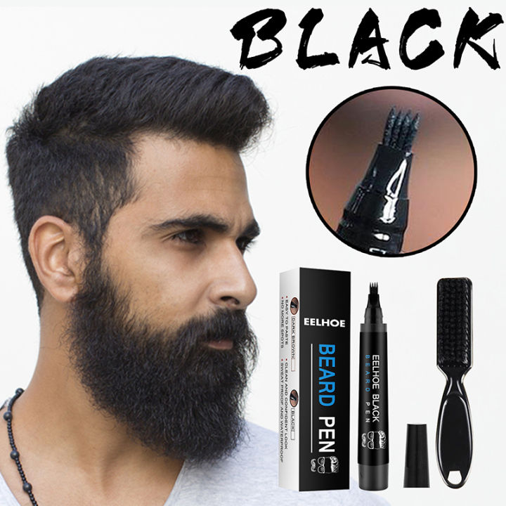Waterproof Beard Pen Beard Filler Pencil And Brush Beard Enhancer ...