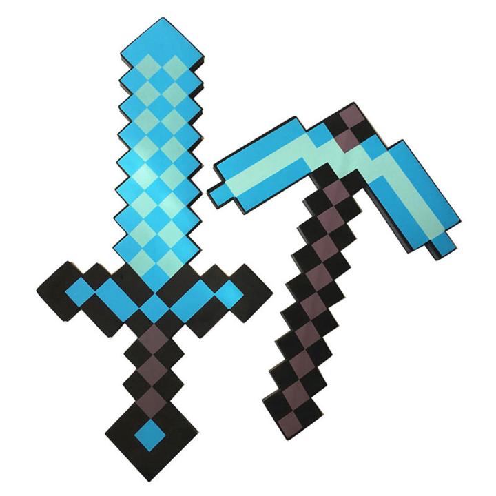 Nyt 1Set Pick Sword Realistic Comfortable Touch Eva Minecraft Pick ...