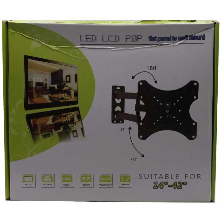 LED LCD PDP Flat Panel Tv Wall Mount (Black) | Daraz.lk