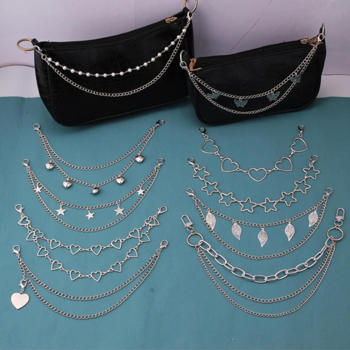 Multi-layer Metal Chain strap for bags DIY Handles Personality ...