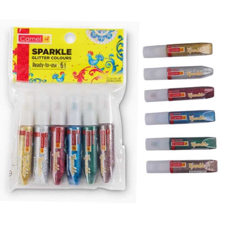 Camel Sparkle glitter 6 Shades colours | Daraz.lk