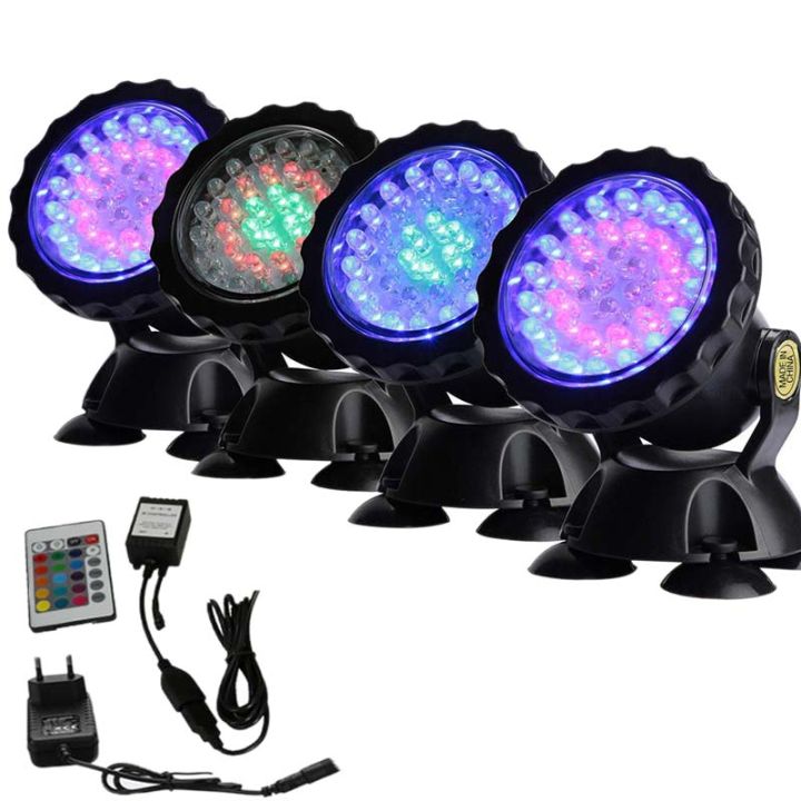 4Pcs Rgb Led Underwater Spotlight Waterproof Ip68 Underwater Color ...