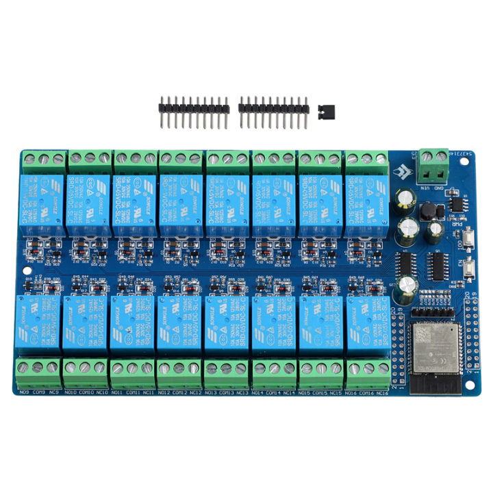 16 Channel Relay Module DC5-12V Power Supply ESP32 Development Board ...