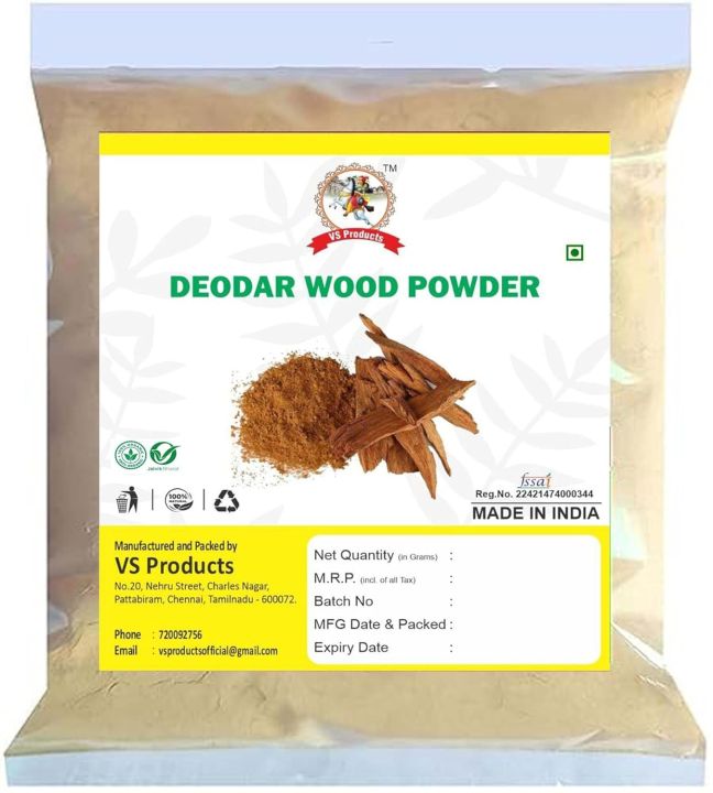 VS Products Deodar Wood Powder | Cedrus Deodara Powder | Himalayan ...