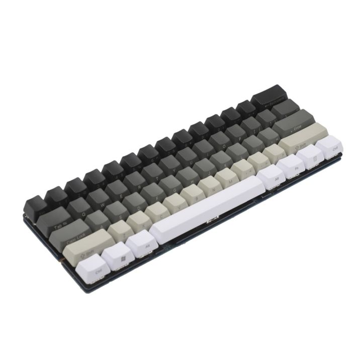 YMDK White Gray Black Mixed Key Side Print Blank Keyset Thick PBT OEM ...