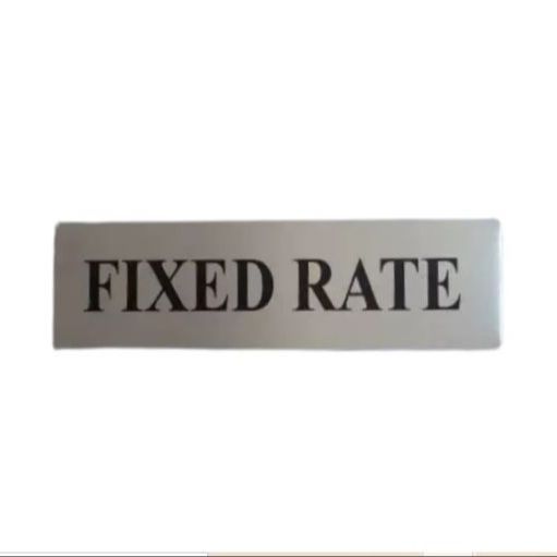 Fixed Rate- Stainless Steel Sign Board - 17CM X 4.5CM | Daraz.lk
