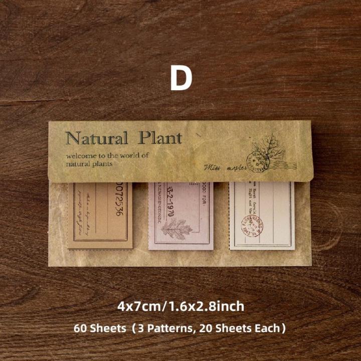 Panda Online 60PCS Natural Plant Series Sticky Memo Pad Sticky Notes ...
