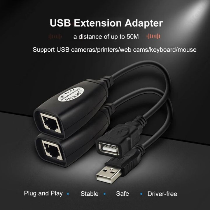 USB extender adapter USB male to female extender USB to RJ45 extension ...
