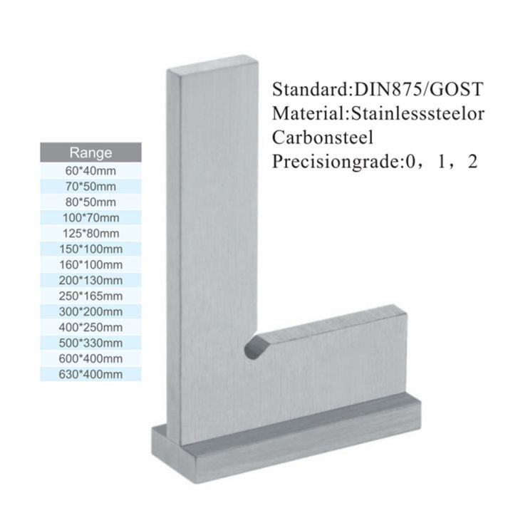 Flat Edge Square Ruler 90 Degree Angle Carpenter Metal Squares ...