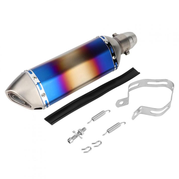 Universal Motorcycle Accessory 51mm Stainless Steel Blue Exhaust ...