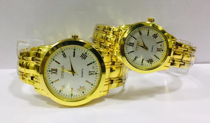 luxury couple stainless steel chain watch | Daraz.lk