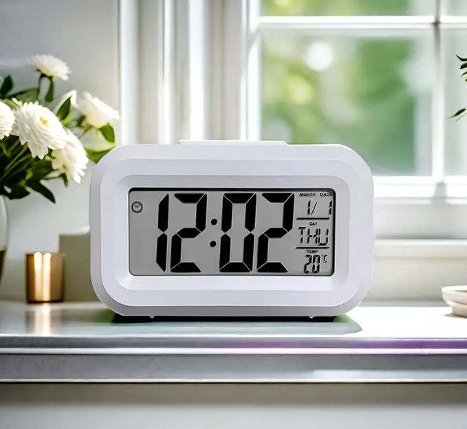 1pc Luminous Digital Alarm Clock with LED Backlight, Date Display ...