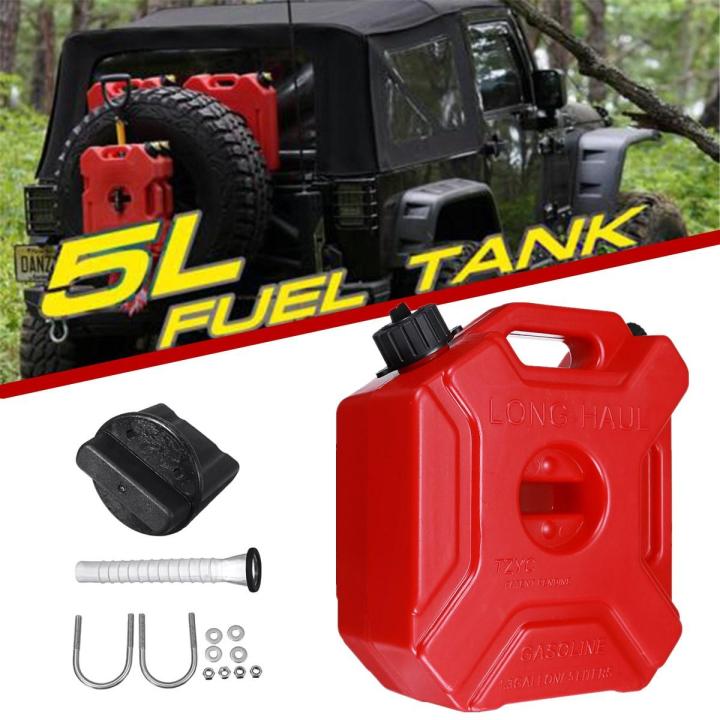 5L Portable Jerry Can Gas Plastic Tank Petrol ATV UTV Motorcycle/Car ...