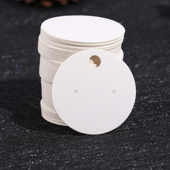 100Pcs Round Cardboard Earring Display Cards Kraft Paper Jewelry ...