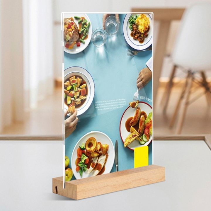 Premium Slant/straight Groove Menu Paper Display Stand 2 Uses A4 Menu ...