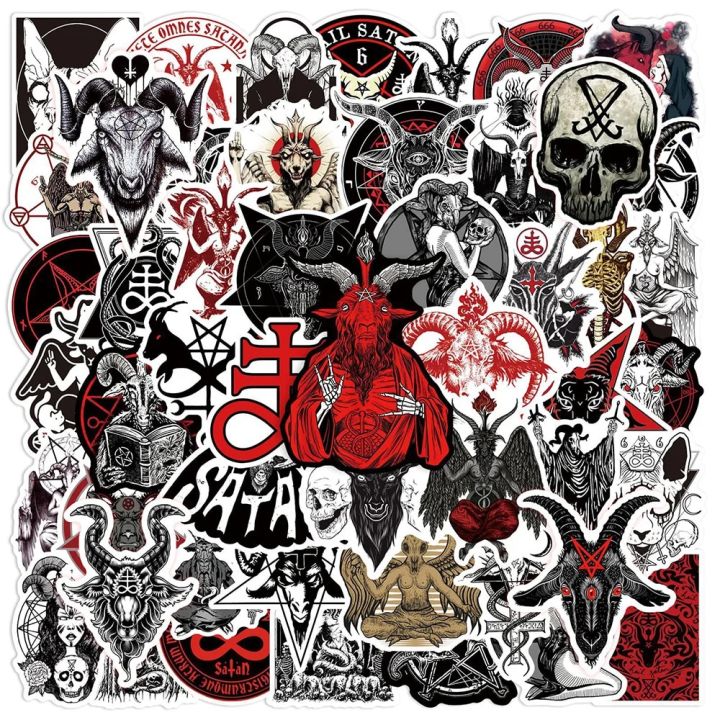 10/30/50PCS Horror Devil Satan Gothic Stickers Decals Decoration ...
