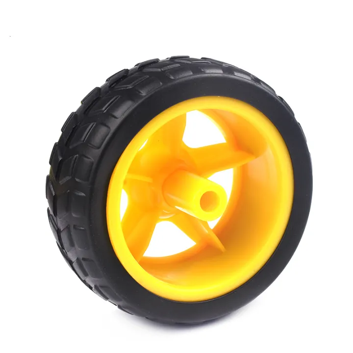 4pcs Dc Electric Motor Plastic Tt Motor Tire Wheel 3-6v Dual Shaft Gear ...