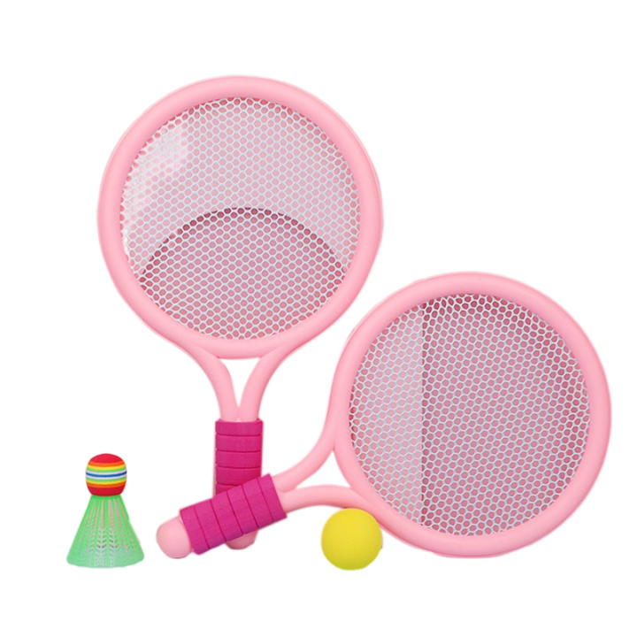 1 Set Pink Colour Beach Tennis Badminton Racket Set Outdoor Sports Mini ...