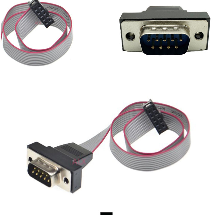 VGA Male DB9 RS232 Male to 10 Pin Serial Port Ribbon Power Cable ...