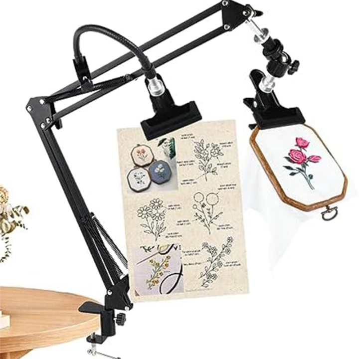 Embroidery Hoop Stand: 360 Adjustable Metal Embroidery Hoop Stand for ...