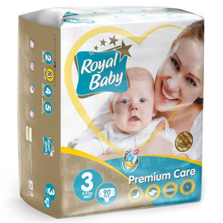 Royal Baby Premium Care Diapers – Size 3 (M) 90pcs (Turkey/German ...