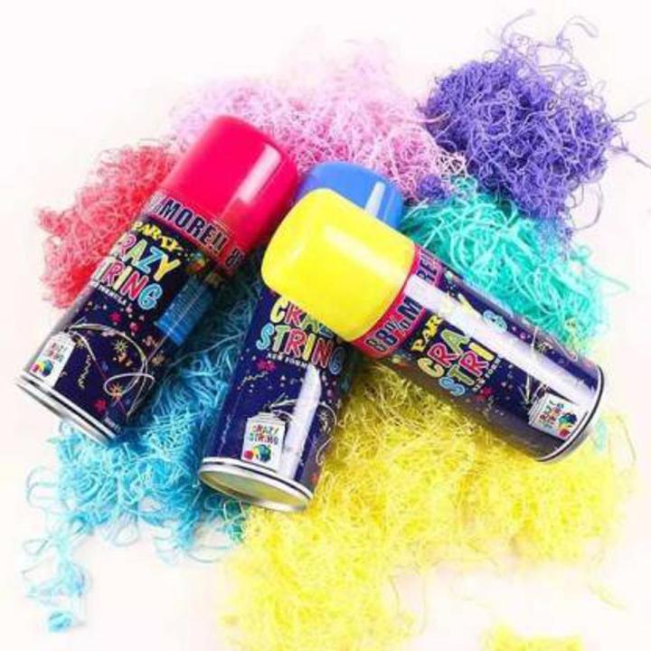 Party Crazy String Spray - 88% Extra 7 Colors Ribbon Spray for Parties ...