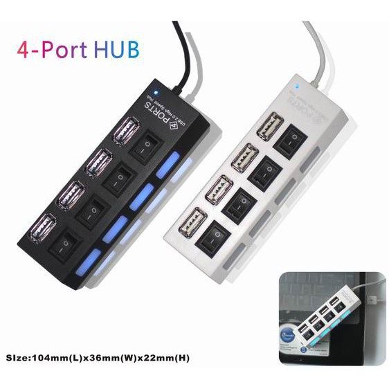 High Speed 4 Ports USB 3.0 HUB With On/Off Switch USB Hub For Desktop ...