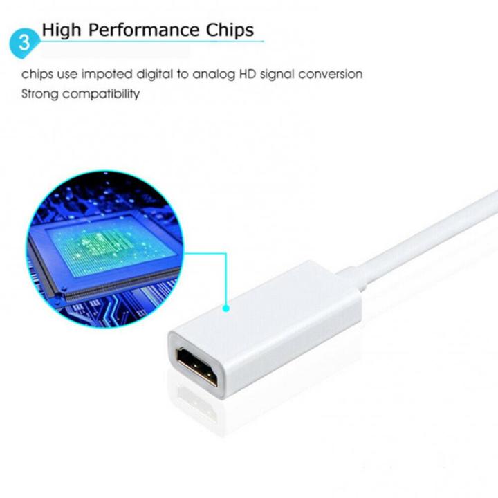 Thunder Bolt Mini Displayport Dp To Adapter Cable White For Air Factory ...
