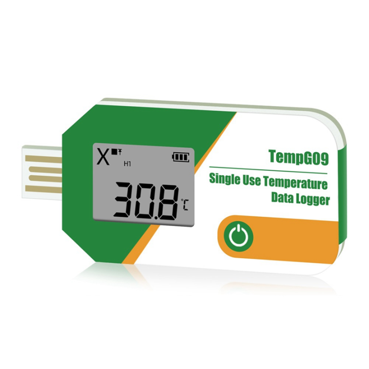 Digital Display USB Temperature Data Logger 32000 Point Capacity Disposable Temperature Recorder ...