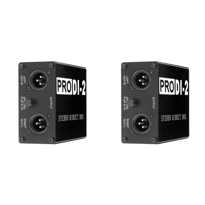 Wurrpopy-2X ProDI-2 Passive Stereo Direct Box Audio DI Box Direct ...