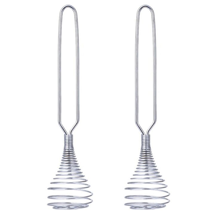 2X Spring Coil Wire Whisk Hand Mixer Blender Egg Beater Stainless Steel ...