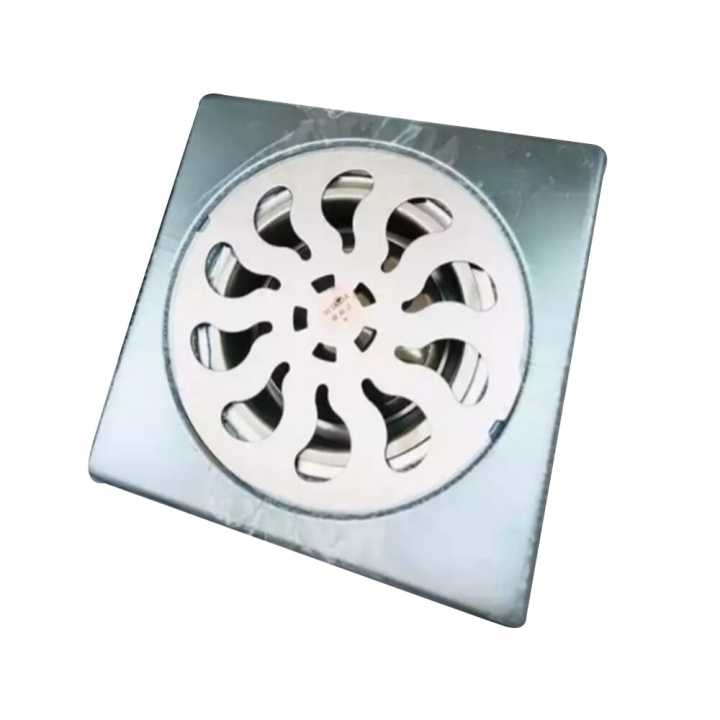 Wesda Gully Cover 6'' x 6'' Floor Drain Strainer Bathroom Stainless Steel | Daraz.lk