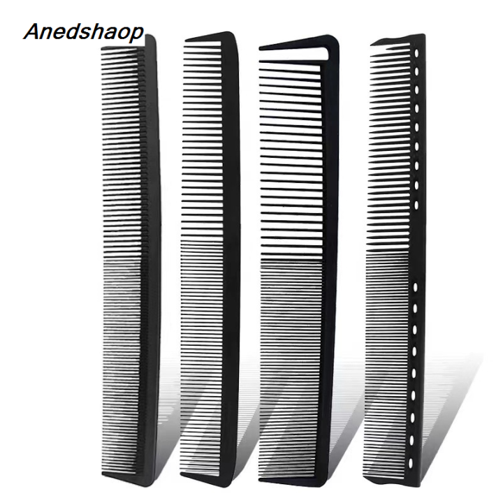 Anedshaop Hairdressing Carbon Comb for Haircut Barber Anti Static Black ...