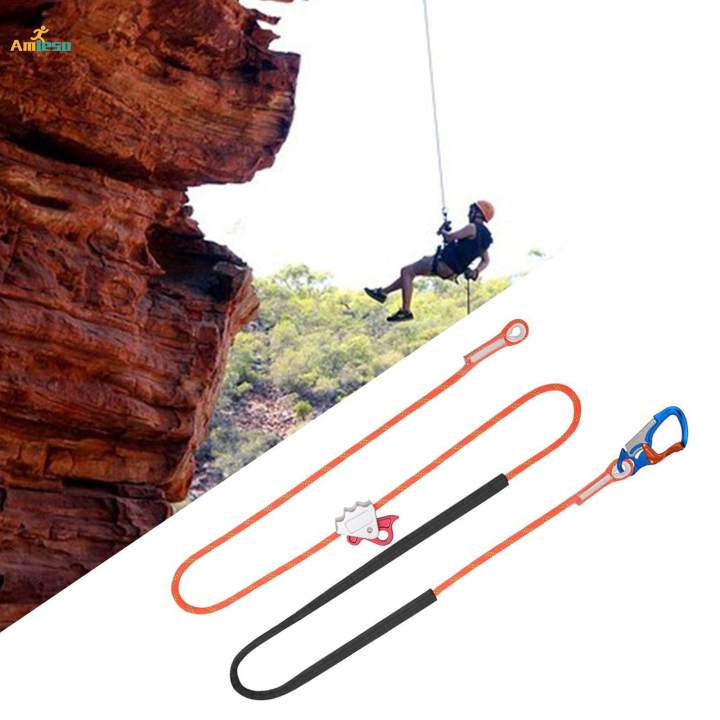 Safety Climbing Adjustable Positioning Lanyard Rope Cut Resistant Fall ...