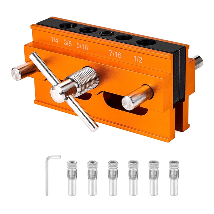 Self Centering Doweling Jig, Locator Set with 6 Drill Guide Bushings ...