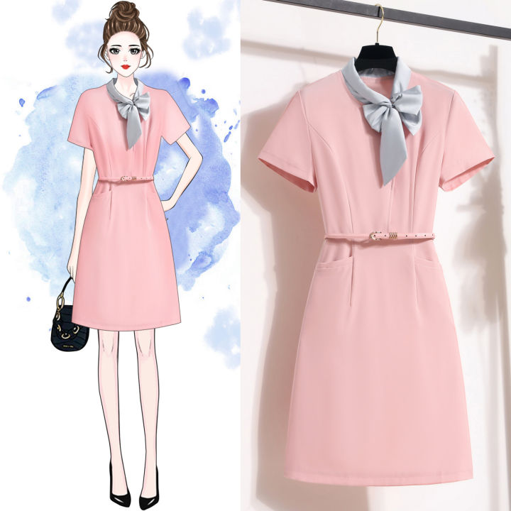Business Dress Women's Summer New Commuter Beautician Work Clothes ...