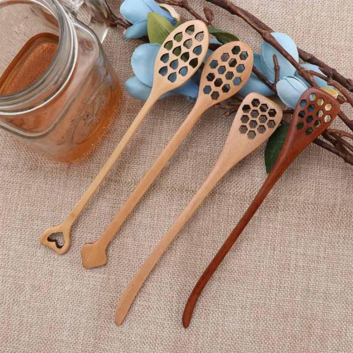 Home Baking Drizzler Long Handle Saver Wooden Stirrer Mixing Stick ...